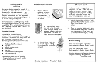 A Student’s Guide to Growing Plants in Containers | PPT