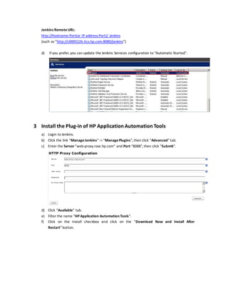 Integrate UFT with Jenkins Guide | PDF