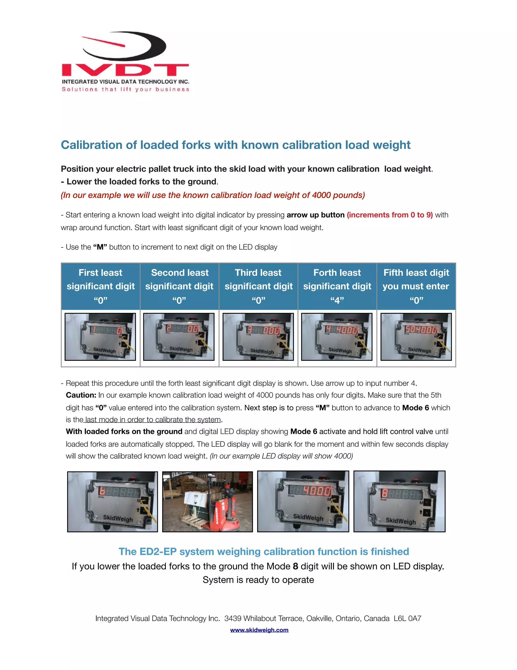 Electric Pallet Truck Weighing Scales, ED2 ep v1600 | PDF