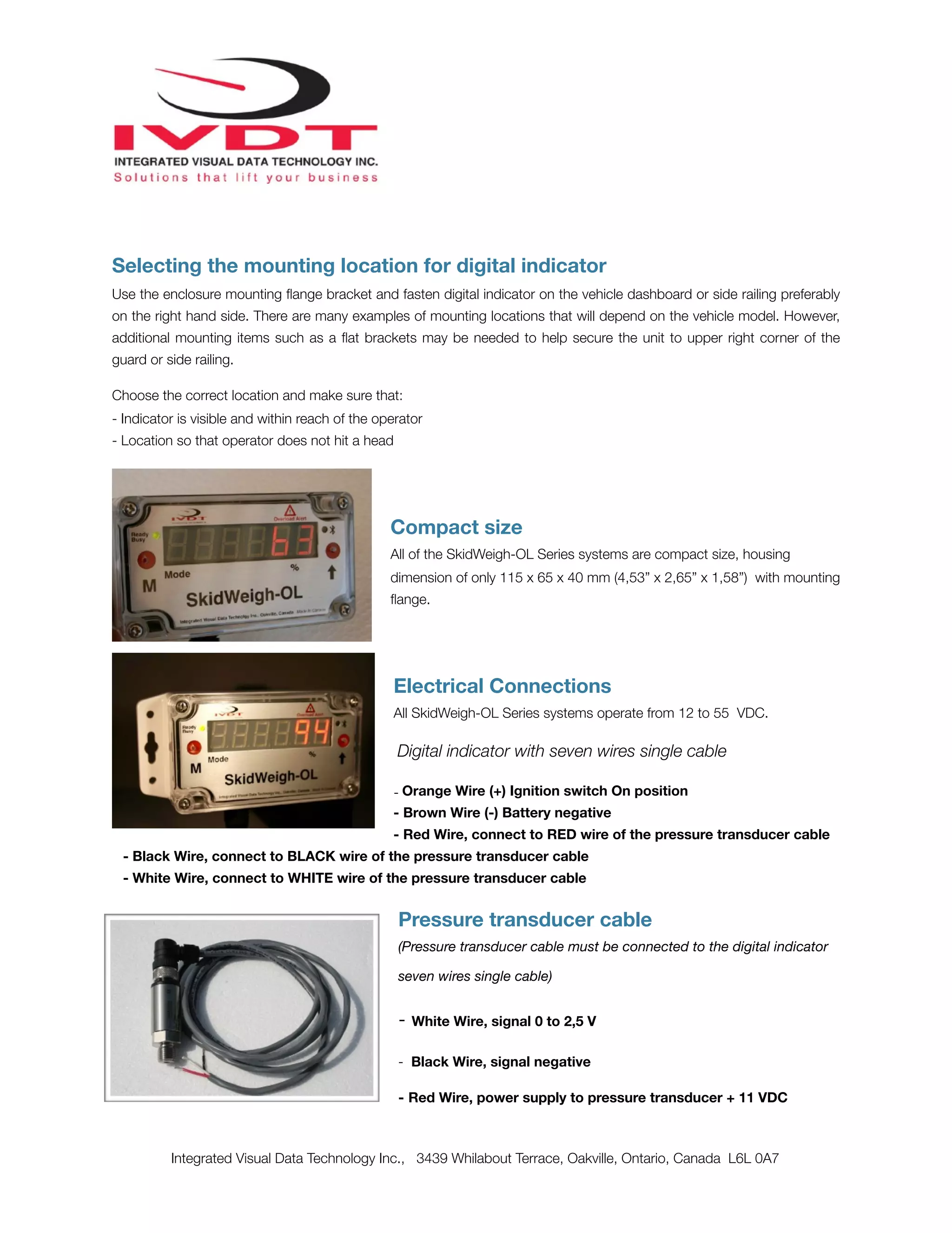 SkidWeigh ED2E Series, forklift overload warning | PDF