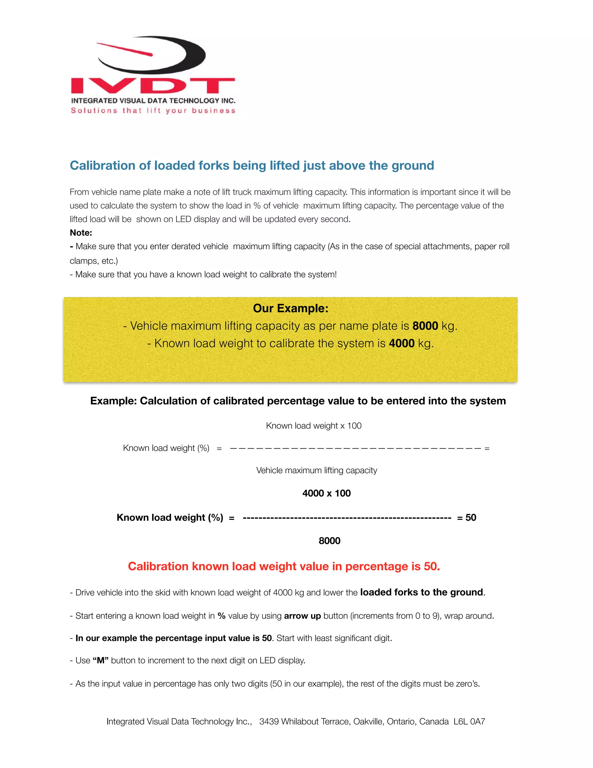 SkidWeigh ED2E Series, forklift overload warning | PDF