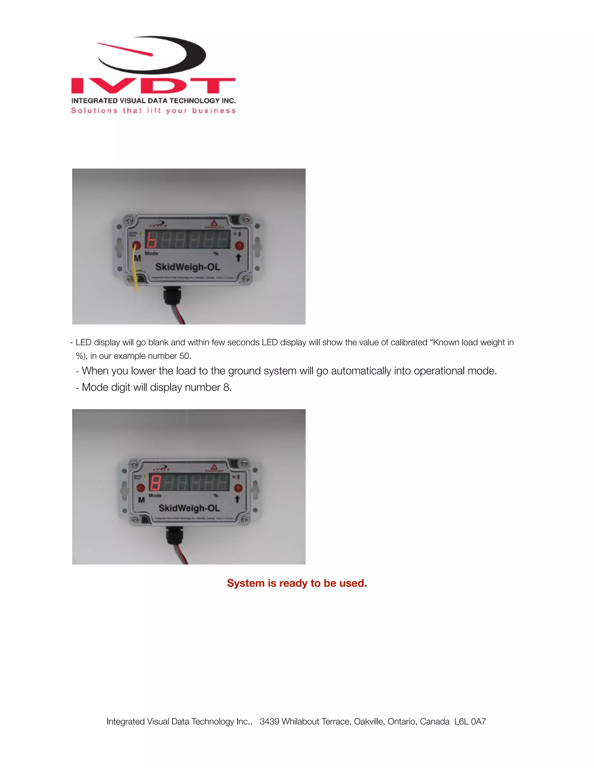 SkidWeigh ED2E Series, forklift overload warning | PDF