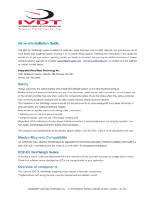 SkidWeigh ED2E Series, forklift overload warning | PDF