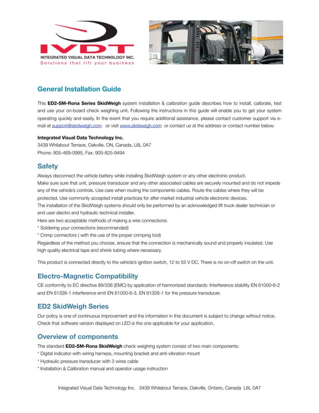 Ed2 sm-rona installation & calibration instructions | PDF ...