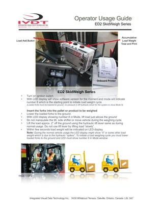 Forklift weighing scale with overload warning | PDF