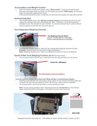 Forklift weighing scale with overload warning | PDF