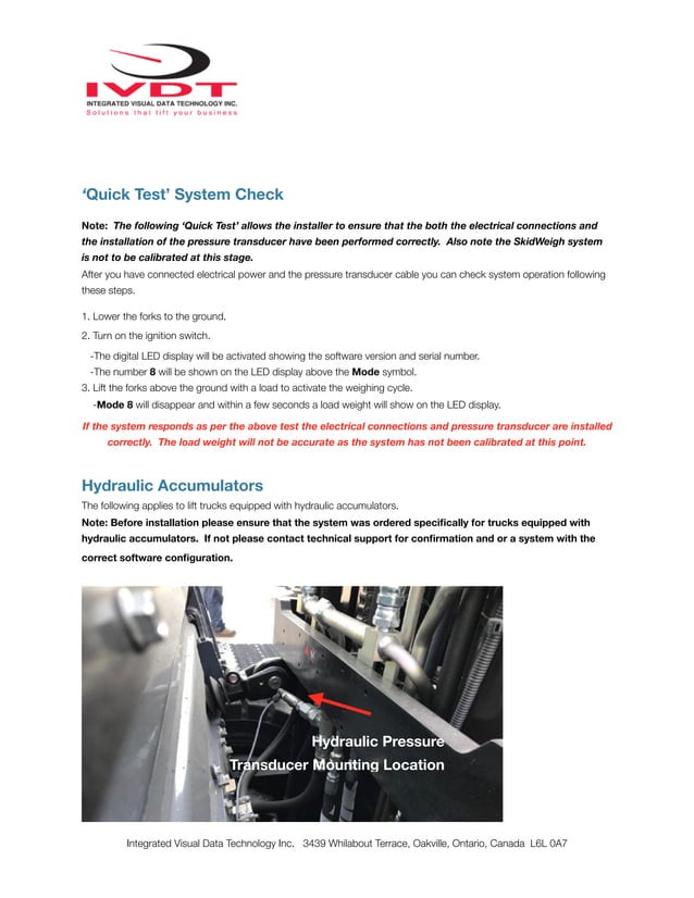 Forklift weighing scale with overload warning | PDF