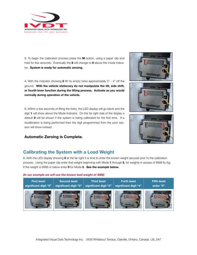Forklift weighing scale with overload warning | PDF