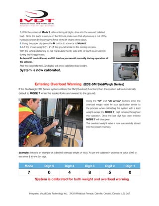 Forklift weighing scale with overload warning | PDF