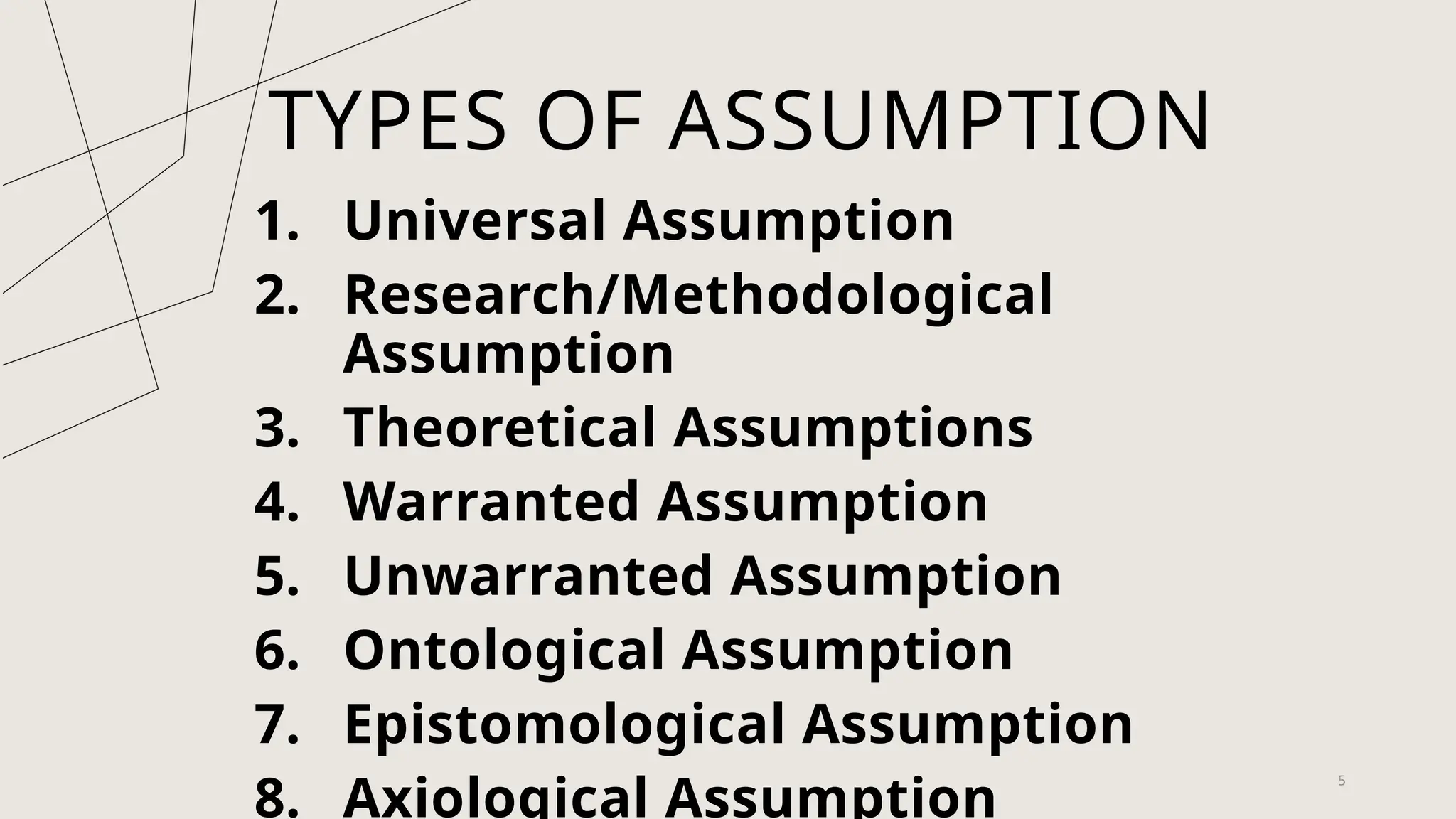 Understanding Assumption in Research Study. What are the assumptions ...