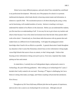 Autobiographical Essay | DOCX