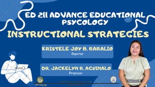 (ED 211 Advance Educational Psychology ) KRISTELE JOY B. RARALIO ...