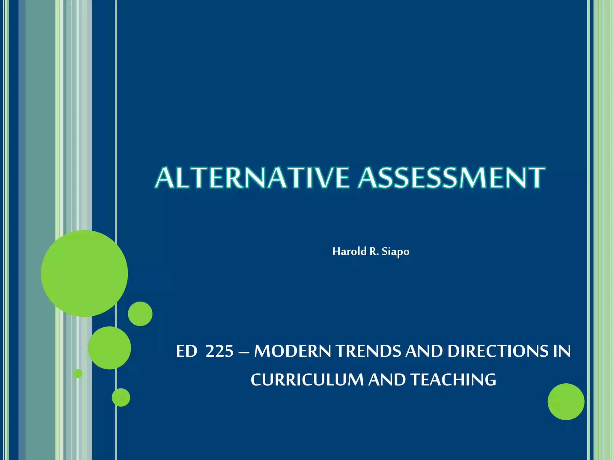 Alternative Assessment | PPTX