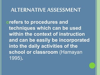 Alternative Assessment | PPTX