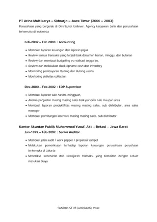 SUHARNO CV | PDF