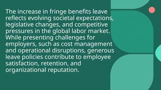 employee benefits principles governing fringe benefits and why fringe ...