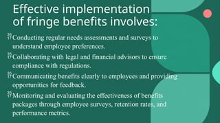 employee benefits principles governing fringe benefits and why fringe ...