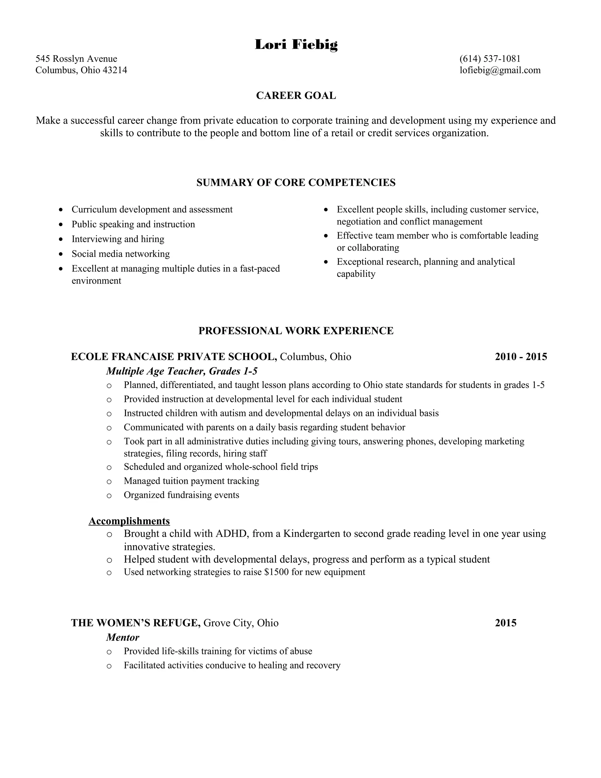 Lori Fiebig Resume Trainer_Learning Specialist (2) | DOC