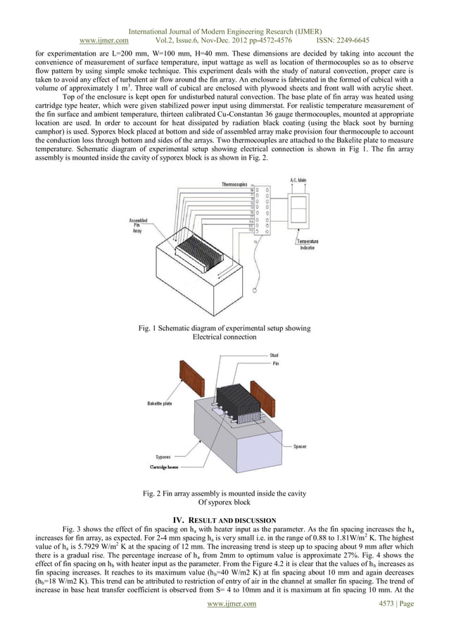Experimental Investigation of Flow Pattern on Rectangular Fin Arrays under Natural Convection | PDF