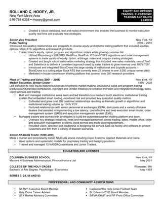 Hooey, Rolland Resume | PDF | Sales | Business