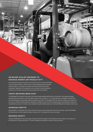 Forklift onboard Weighing Scales, ED2 Brochure | PDF