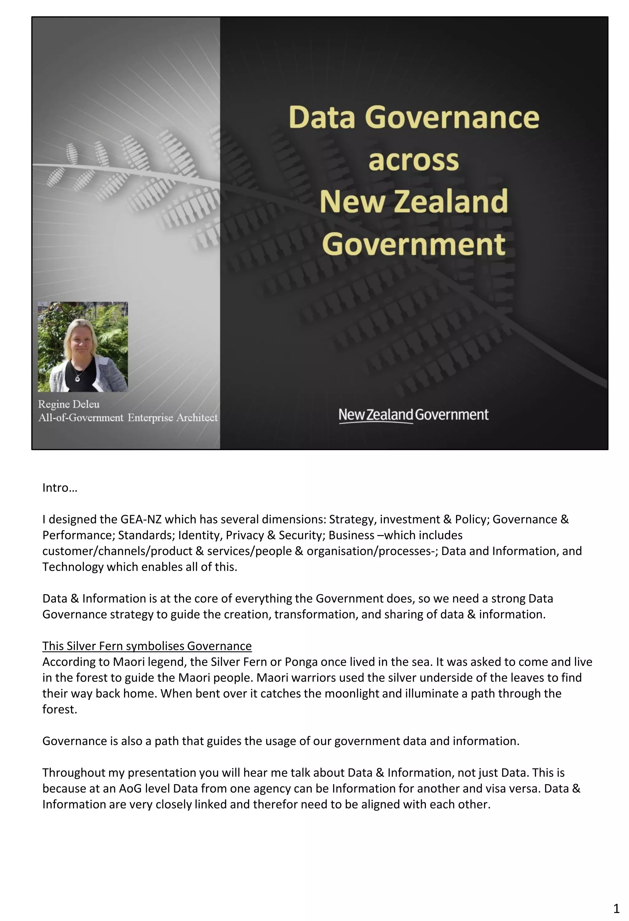 Data Governance - New Zealand Government | PDF | Databases | Computer ...