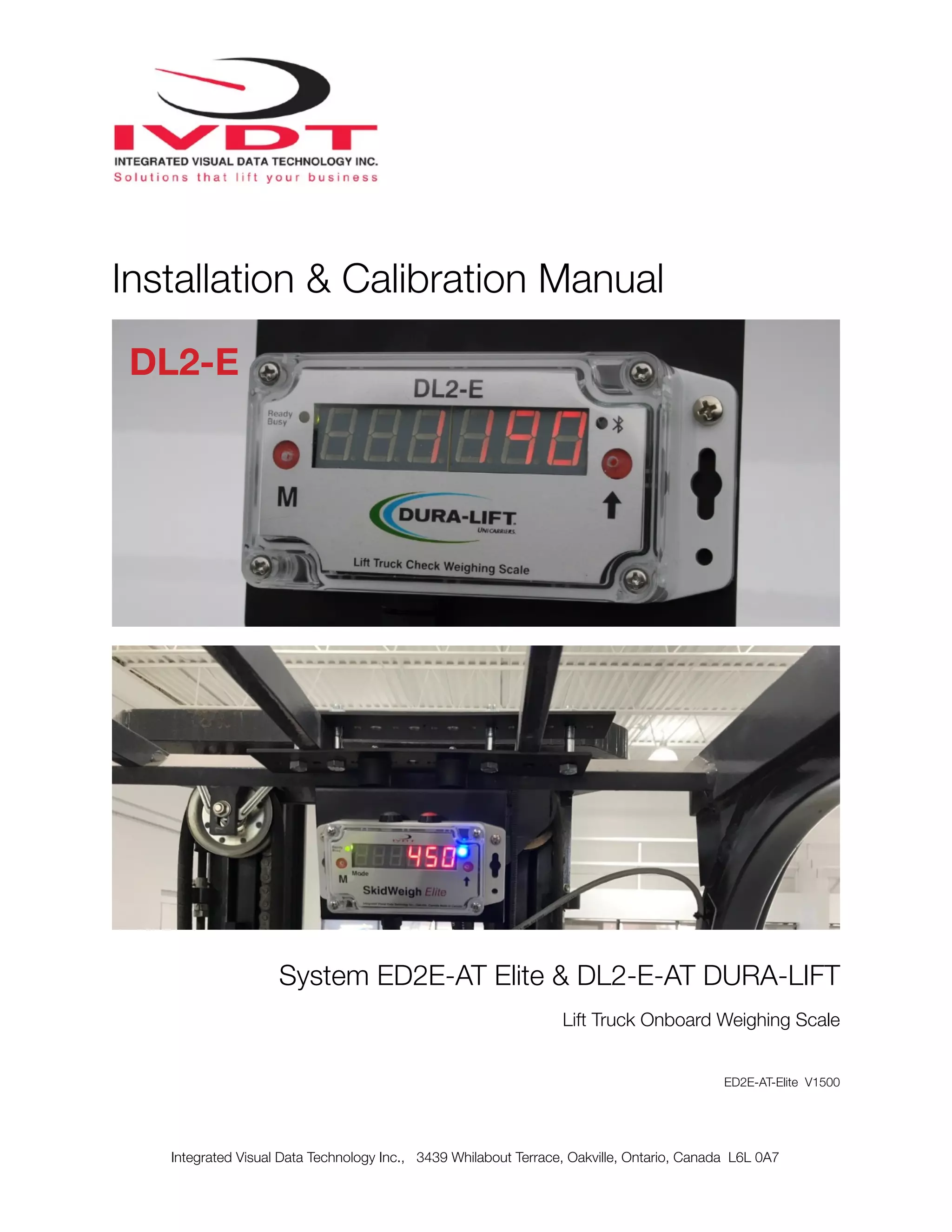 Ed2 e at-elite v1500, DURA-LIFT Forklift onboard check weighing scale | PDF