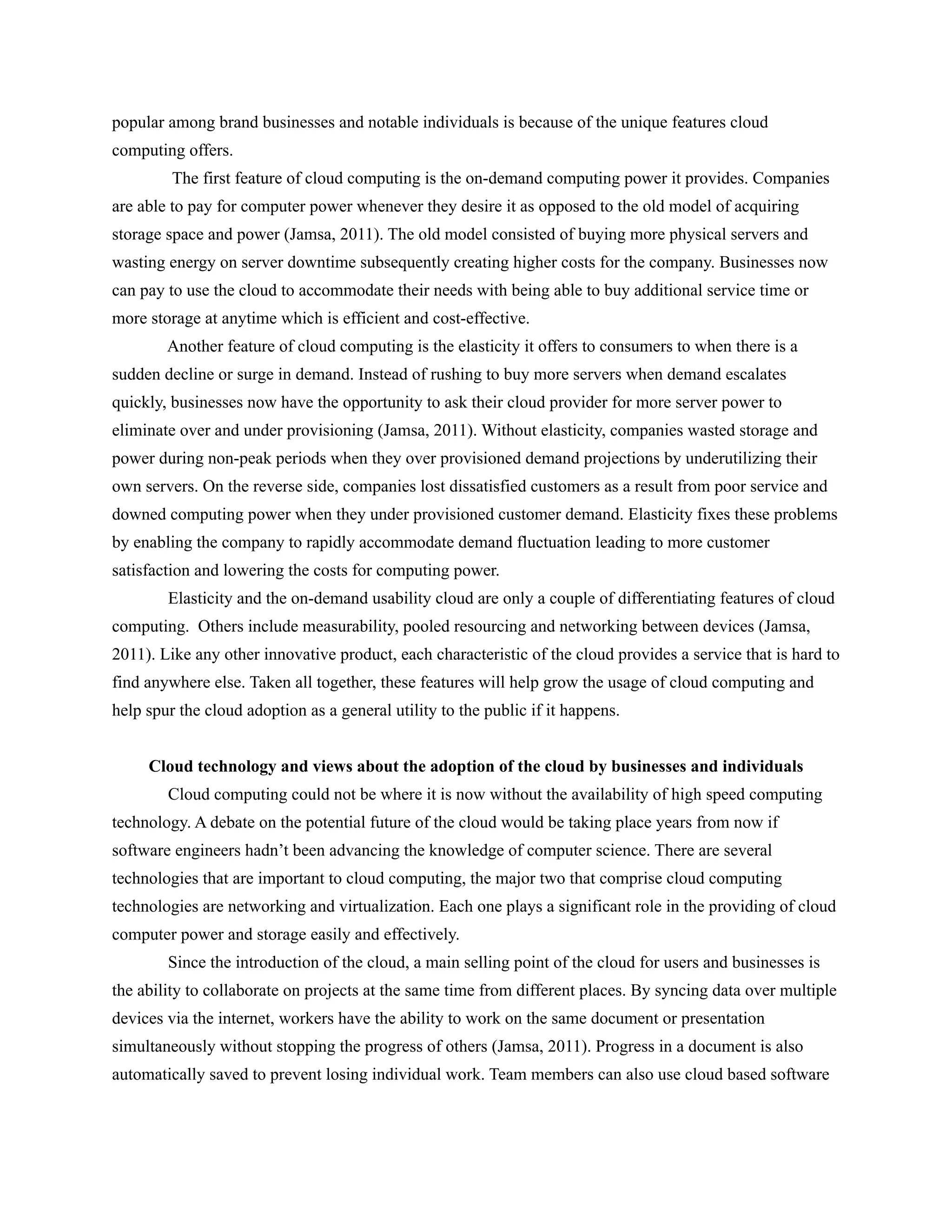 Cloud computing essay | PDF