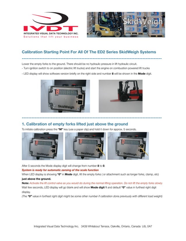 Ed2 skidweigh installation & calibration | PDF