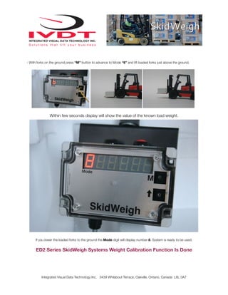 Ed2 skidweigh installation & calibration | PDF