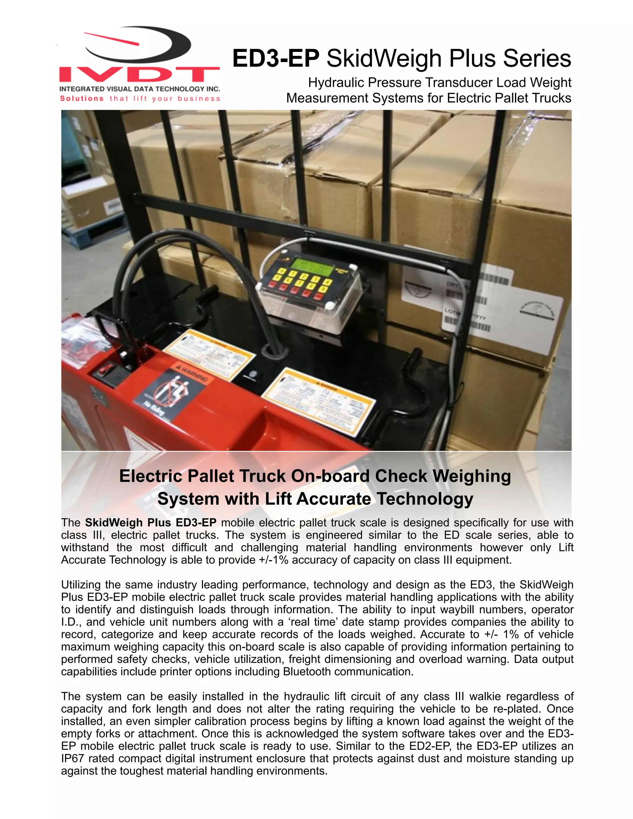 SkidWeigh Pallet Truck Weighing Scales, Ed3 ep 2 p v2 | PDF