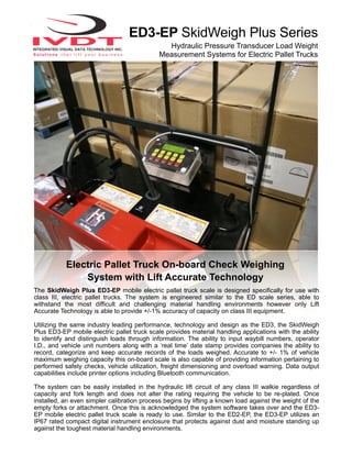 SkidWeigh Pallet Truck Weighing Scales, Ed3 ep 2 p v2 | PDF