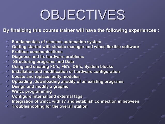 SIEMENS PLC S7-300&WINCC COURSE | PPSX