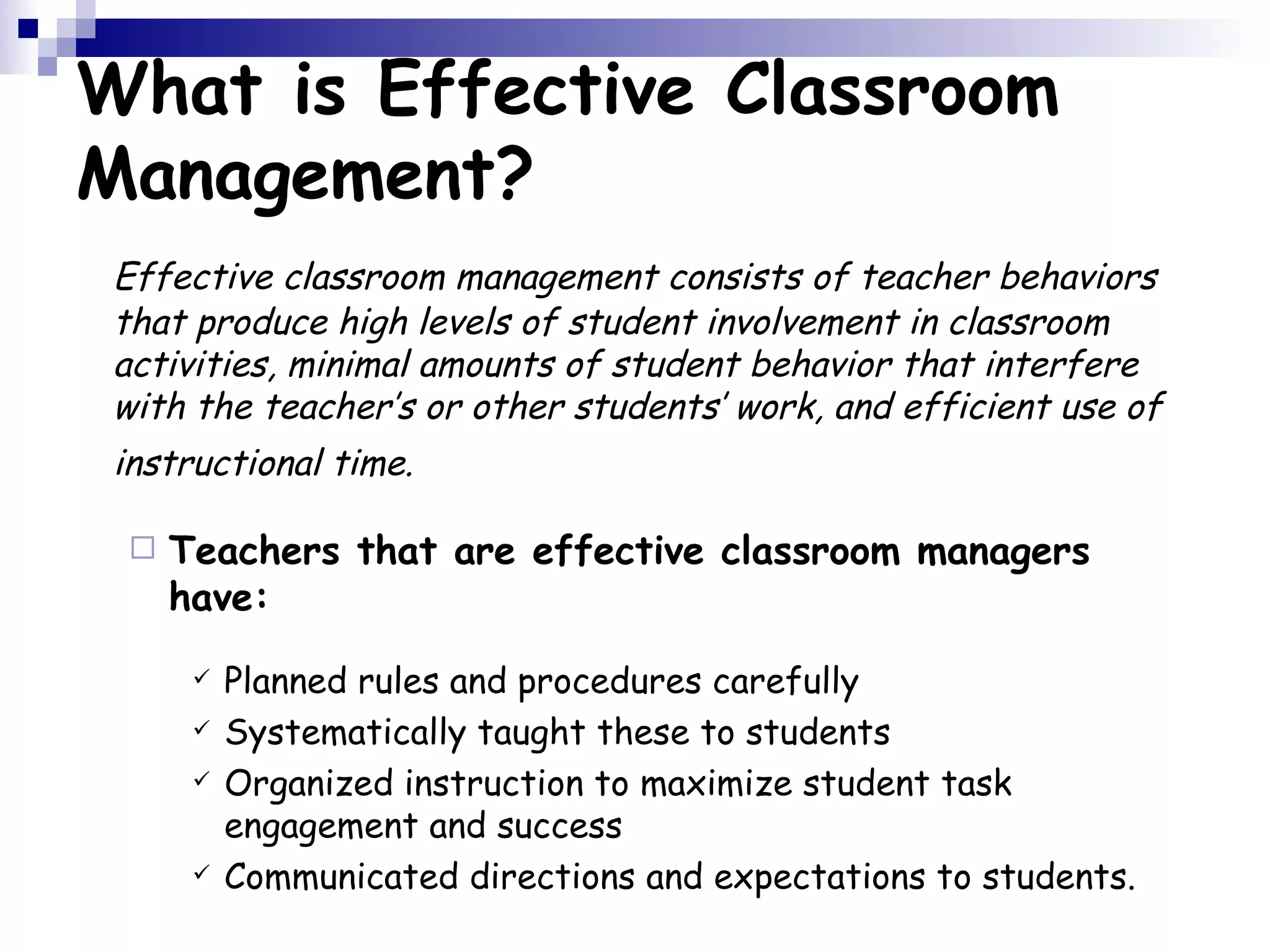 Classroom Management and Organization | PPT