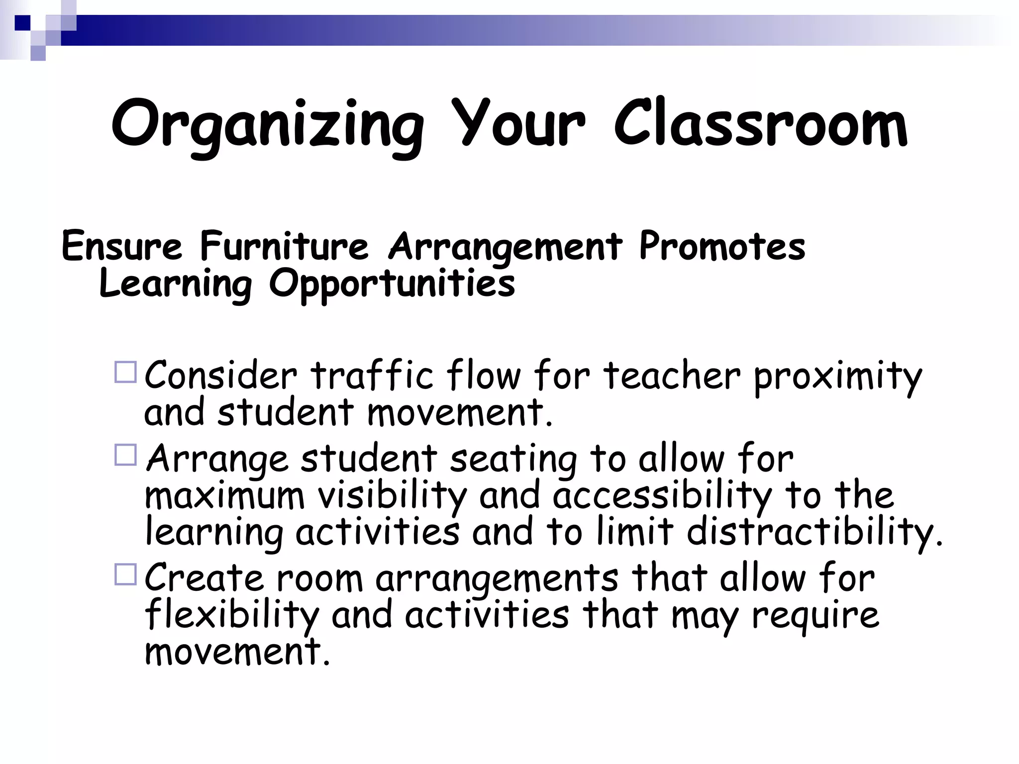 Classroom Management and Organization | PPT