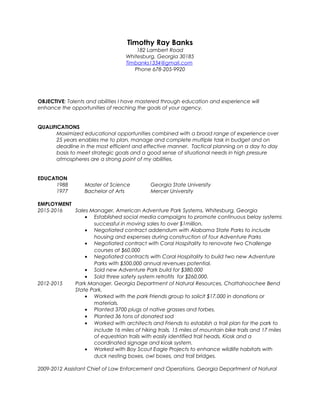 tim resume update 2014 | DOC