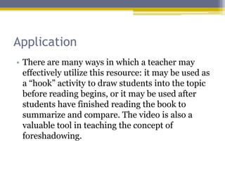 Ed 370 Resource Summary on The Book Thief | PPTX