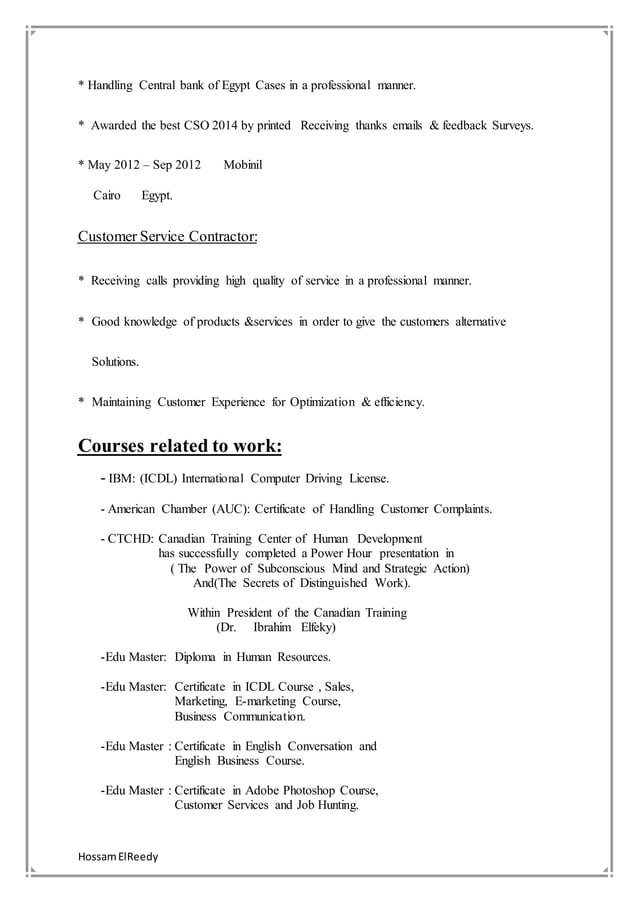 hossam cv 20155 (Autosaved) | DOCX | Professional School | Postgraduate Education