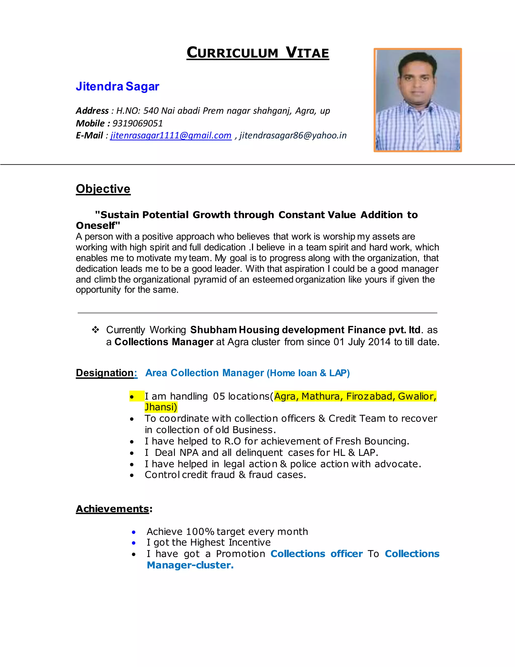 Jitendra sagar cv | PDF