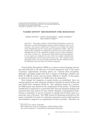 58903230-SentiMatrix-Named-Entity-Recognition-for-Romanian-Language | PDF