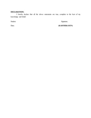 karthikeyan resume | DOCX