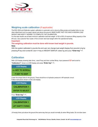 Lift Truck Weighing Scales | PDF