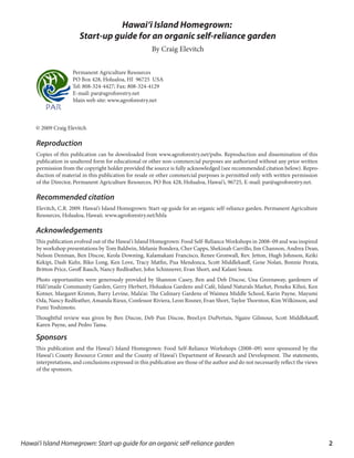 Organic Gardening Start-Up Guide for Hawaii | PDF