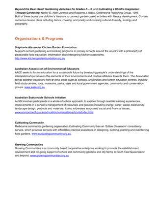 Resources for Gardening in and With Schools | PDF