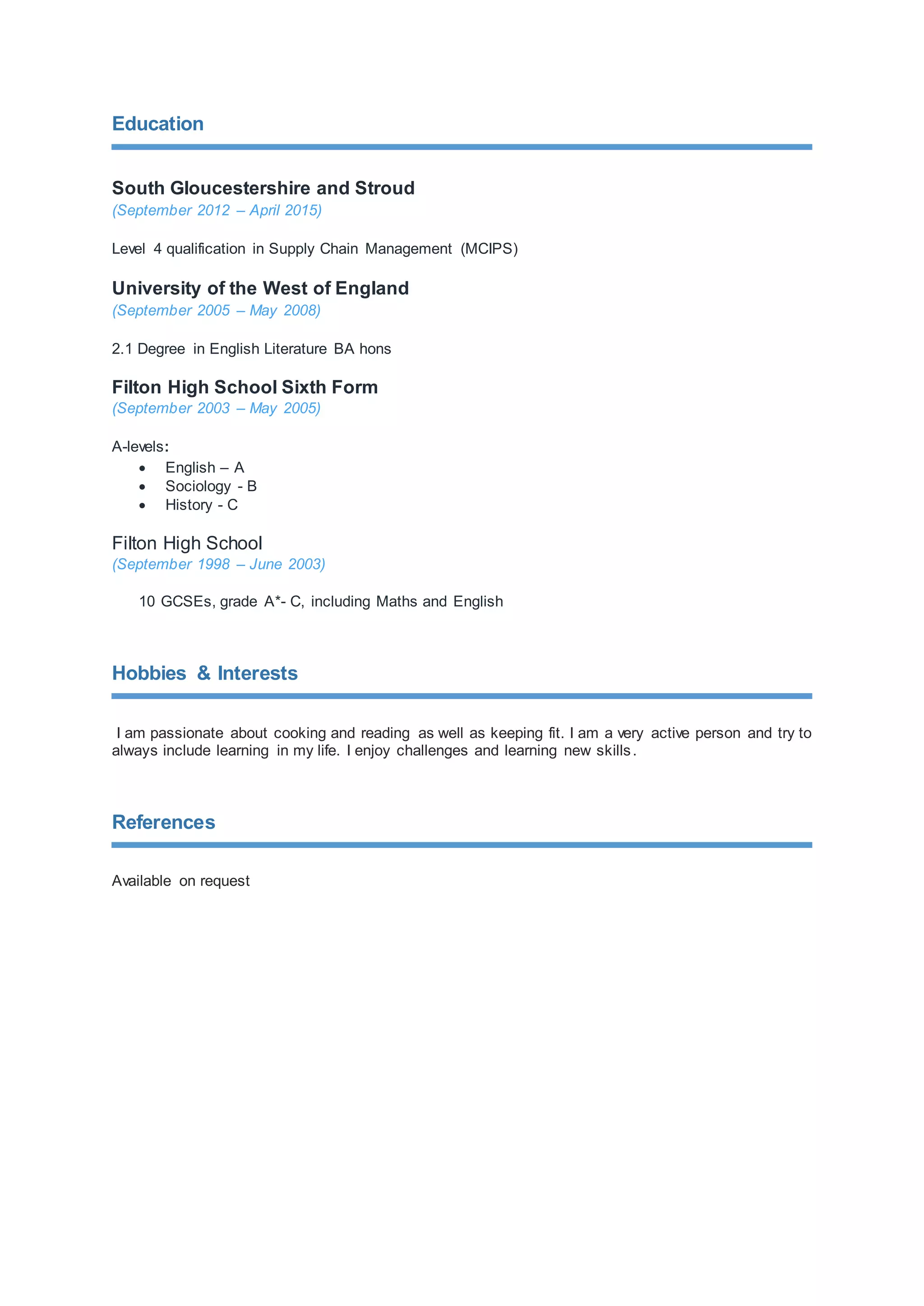 Holly Wilkins CV2 | PDF