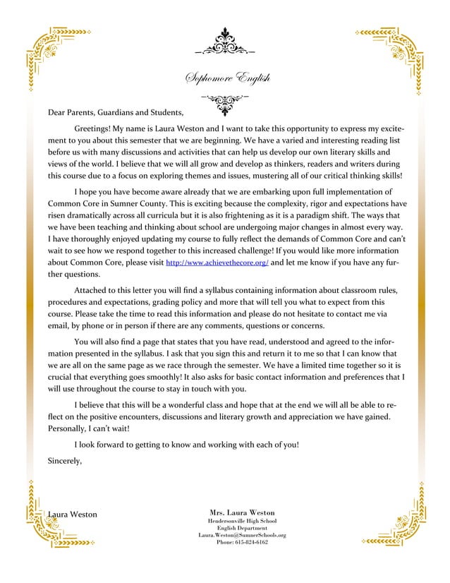 Sophomore Honors English | PDF