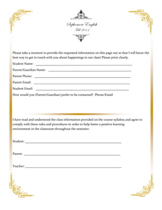 Sophomore Honors English | PDF