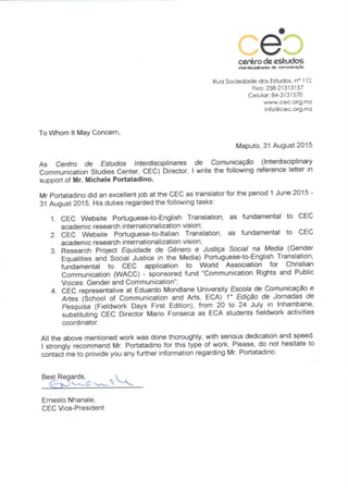 CEC Reference Letter | PDF