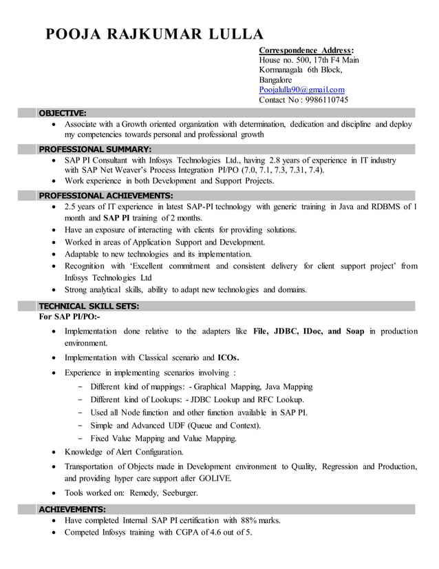 Pooja_Lulla_Resume | PDF