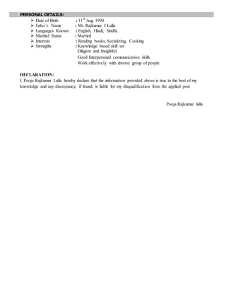 Pooja_Lulla_Resume | PDF
